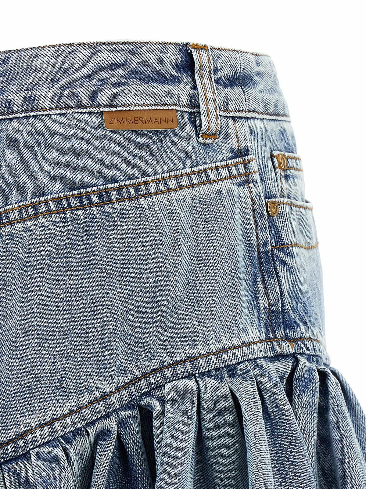 Zimmermann denim Frill Mini Skirt Zimmermann