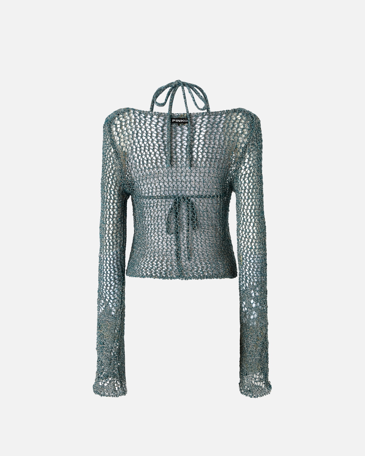 Pinko Mesh Sweater With Bikini Multi. Green/White Pinko