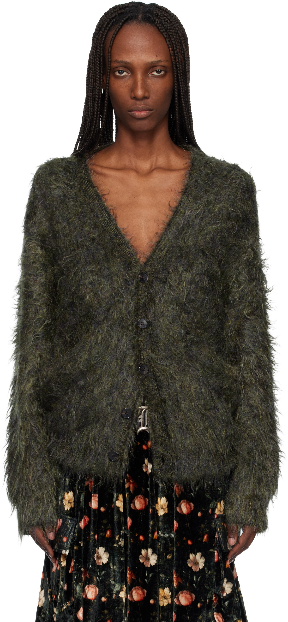 R13 Green Boyfriend Cardigan R13