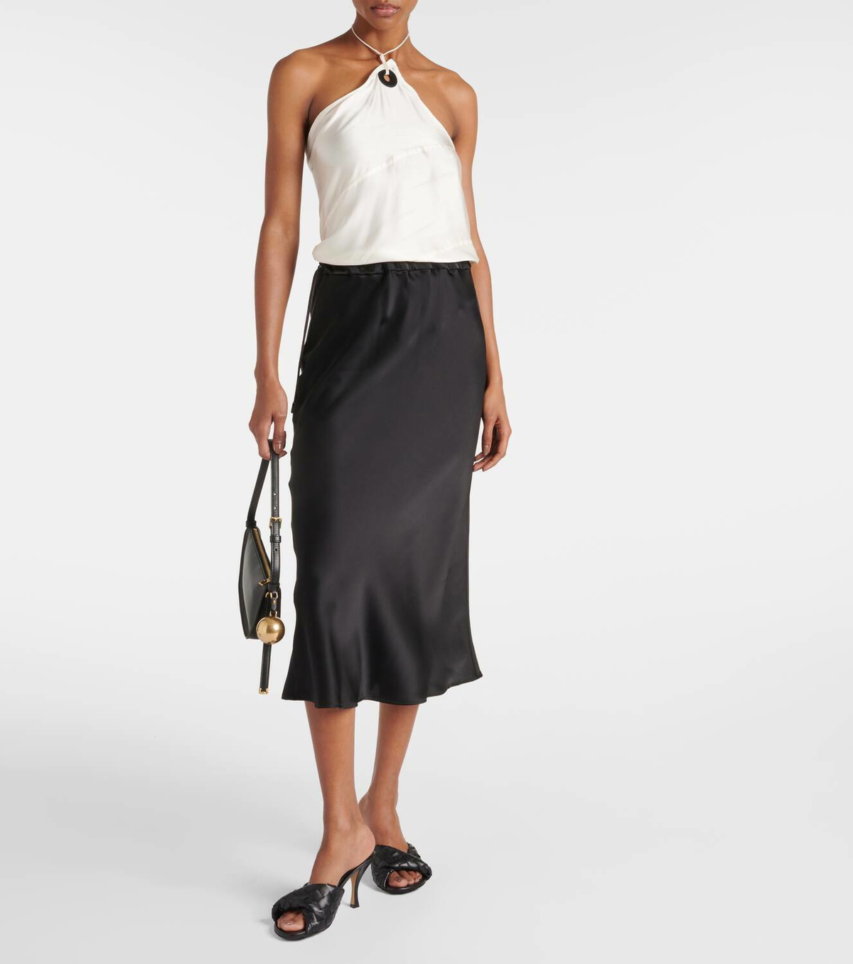 Max Mara Editore satin midi skirt Max Mara