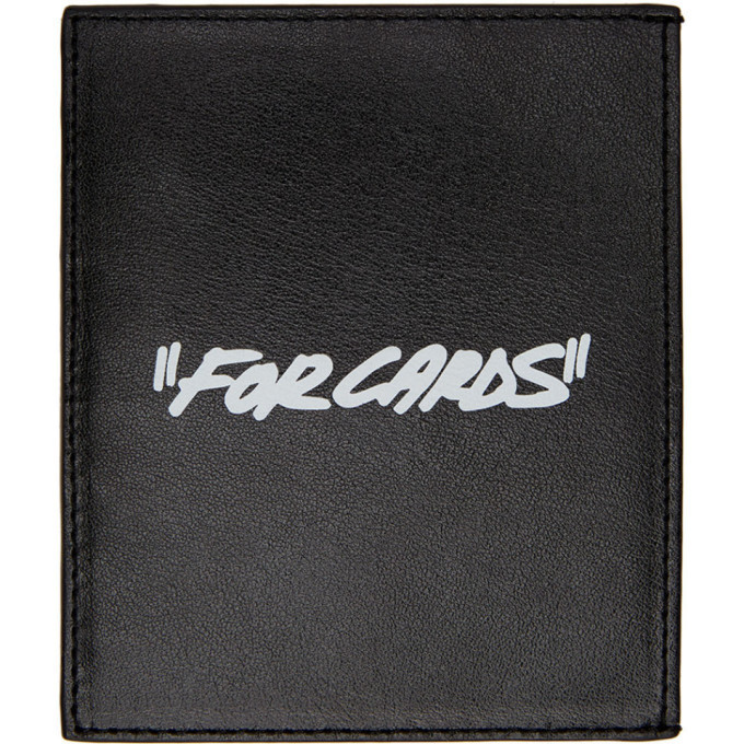 Off-White Black Quote Card Holder Off-White