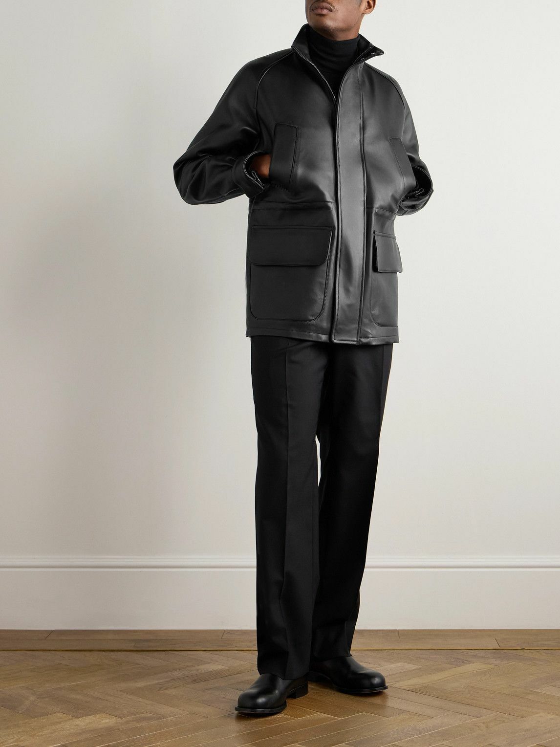 Stòffa - Traveler Leather Jacket - Black STÒFFA