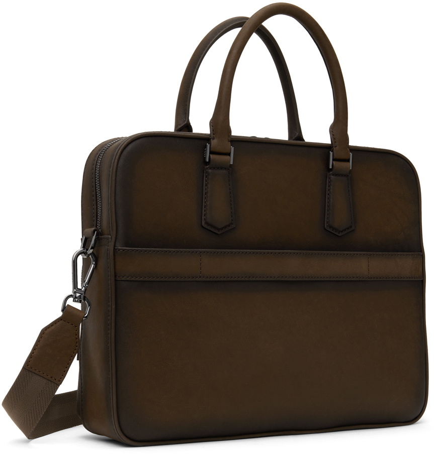 BOSS Brown Leather Briefcase BOSS