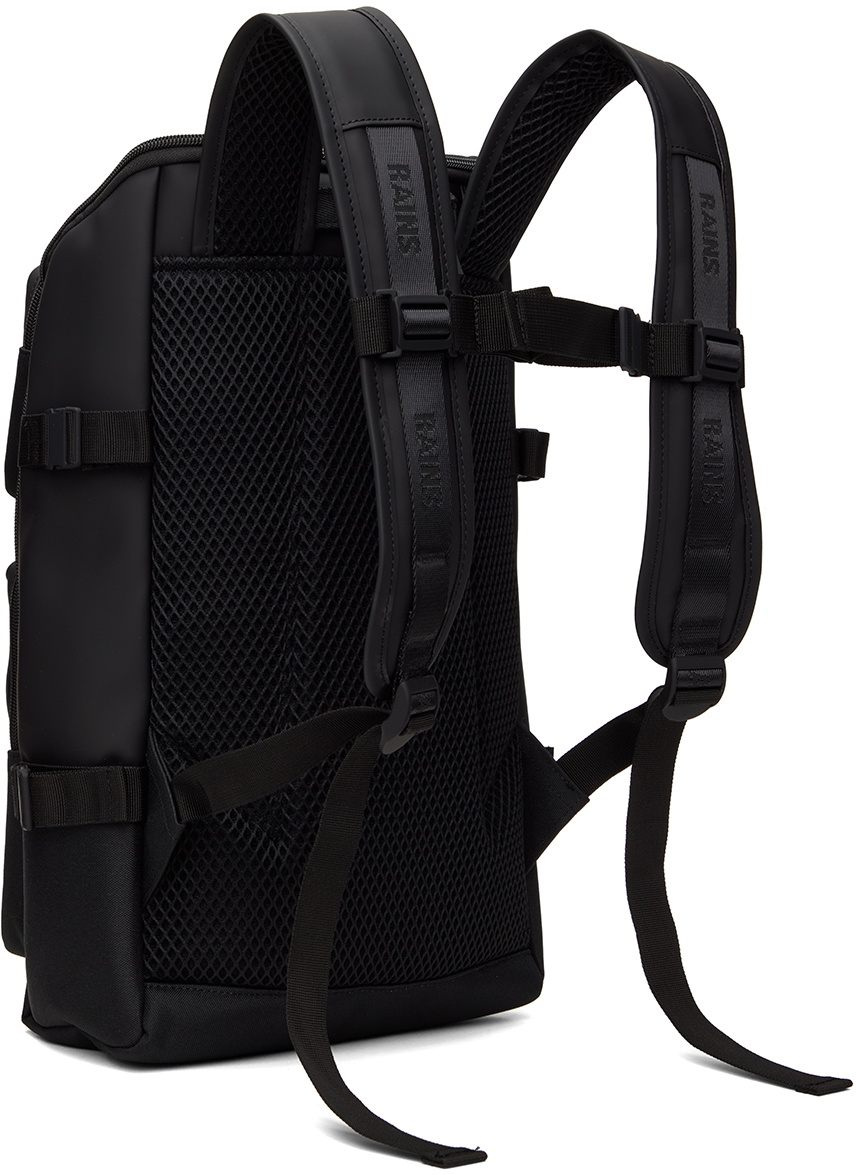 RAINS Black Trail Cargo Backpack Rains