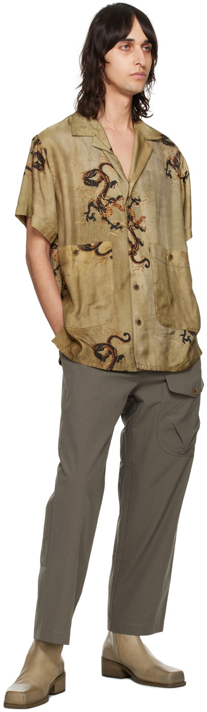 UMA WANG Tan Terry Shirt Uma Wang