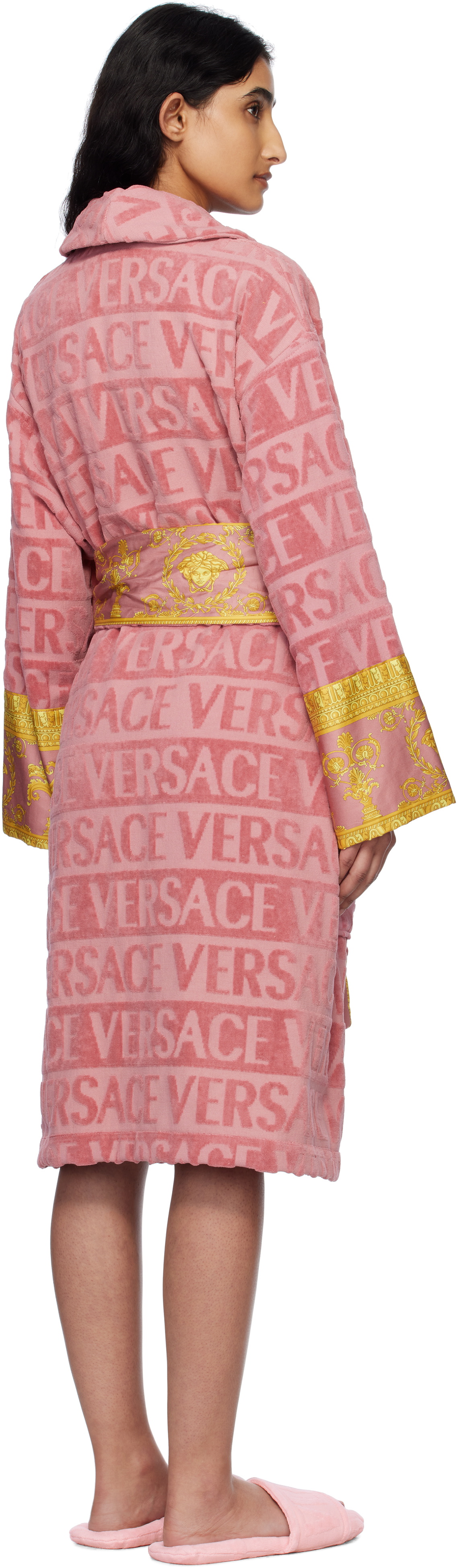 Versace Underwear Pink 'I Heart Baroque' Bathrobe Versace Underwear
