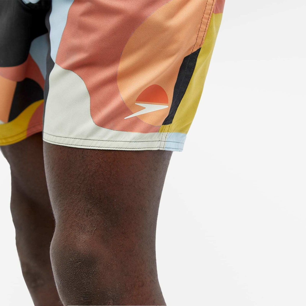 Folk Men's x Speedo Water Shorts in Burnt Red Wave Print Folk