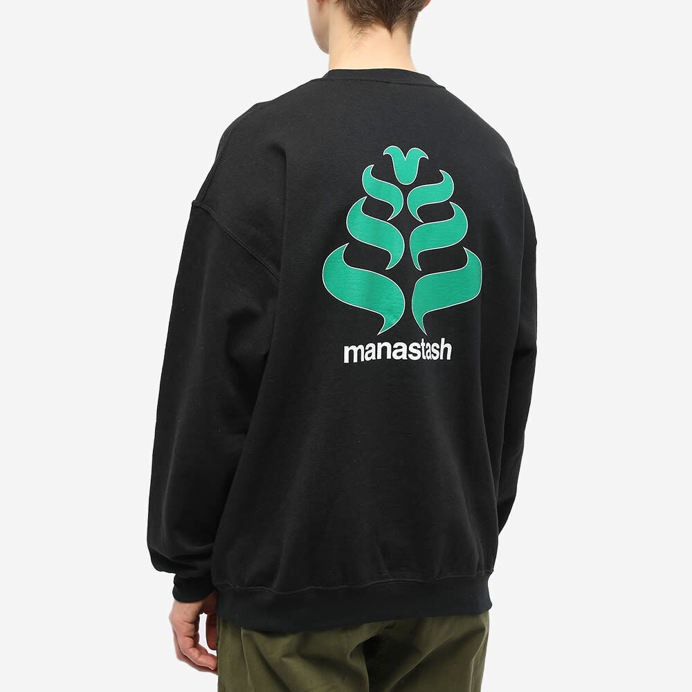 Manastash Men's Stack Logo Crew Sweat in Black Manastash