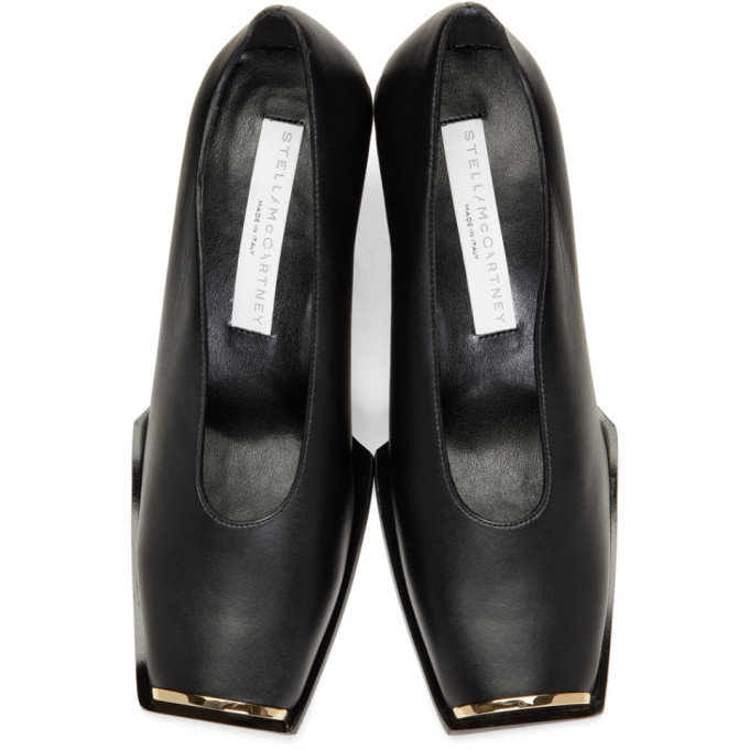 Stella McCartney Black Metallic Toe Heels Stella McCartney