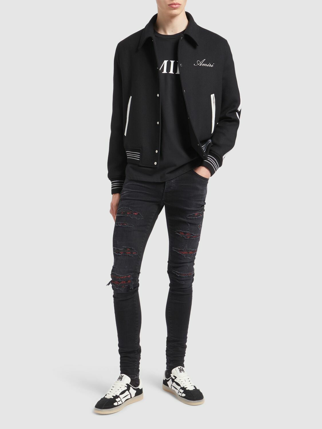 AMIRI Bones Varsity Wool Jacket Amiri