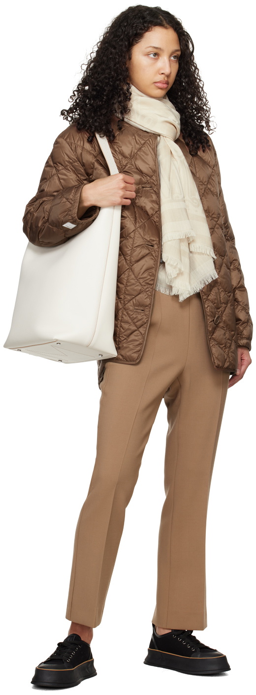 Max Mara White Medium Leather Archetipo Tote Max Mara