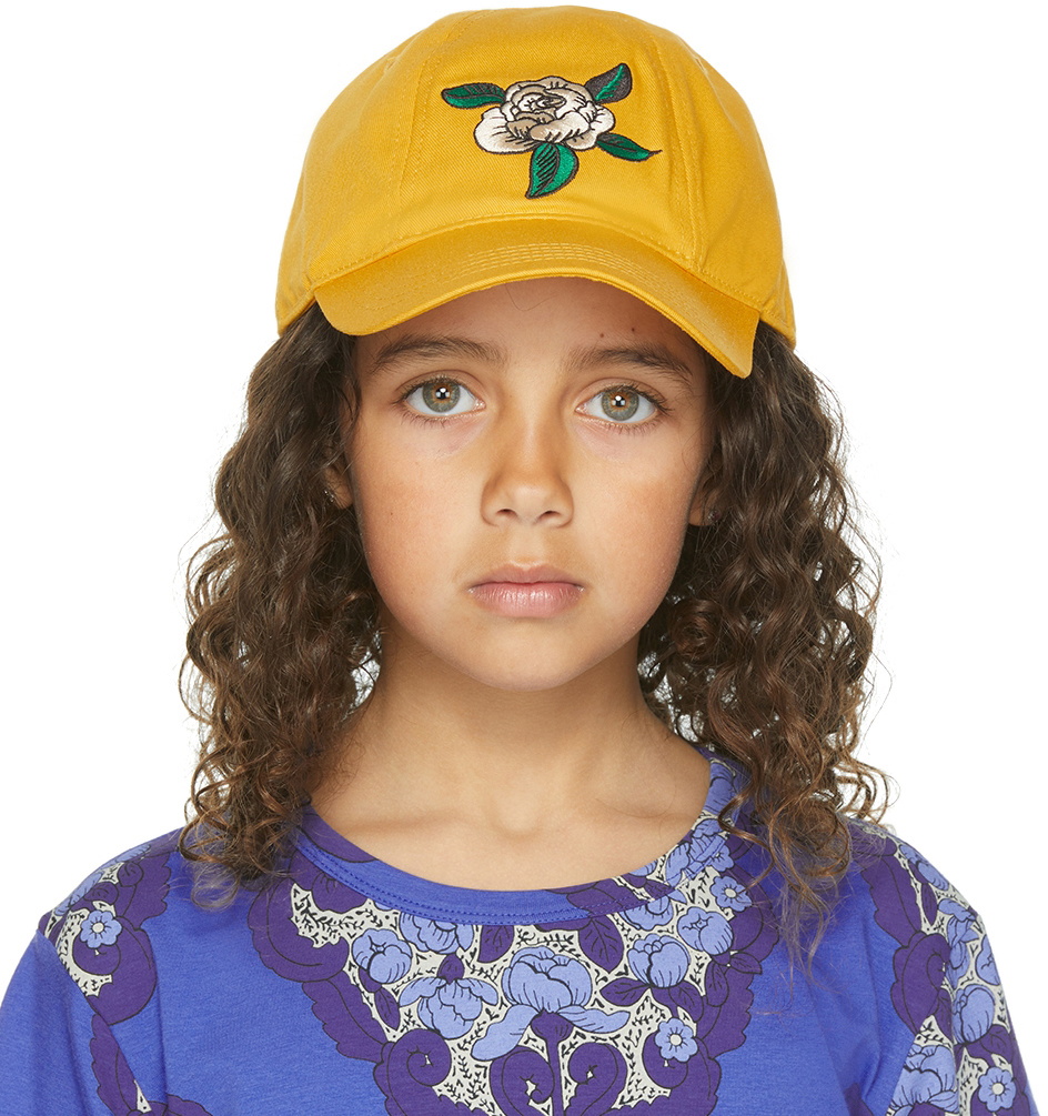 Mini Rodini Kids Yellow Rose Cap Mini Rodini