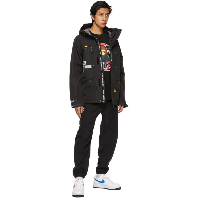 AAPE by A Bathing Ape Black Two-Layer Light Jacket AAPE by A Bathing Ape
