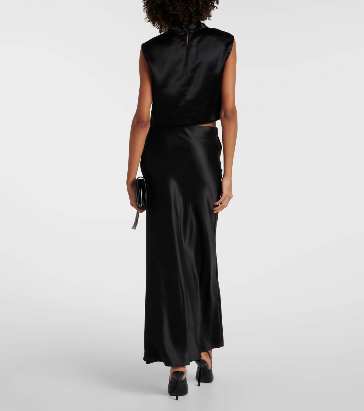 Saint Laurent Satin crop top Saint Laurent