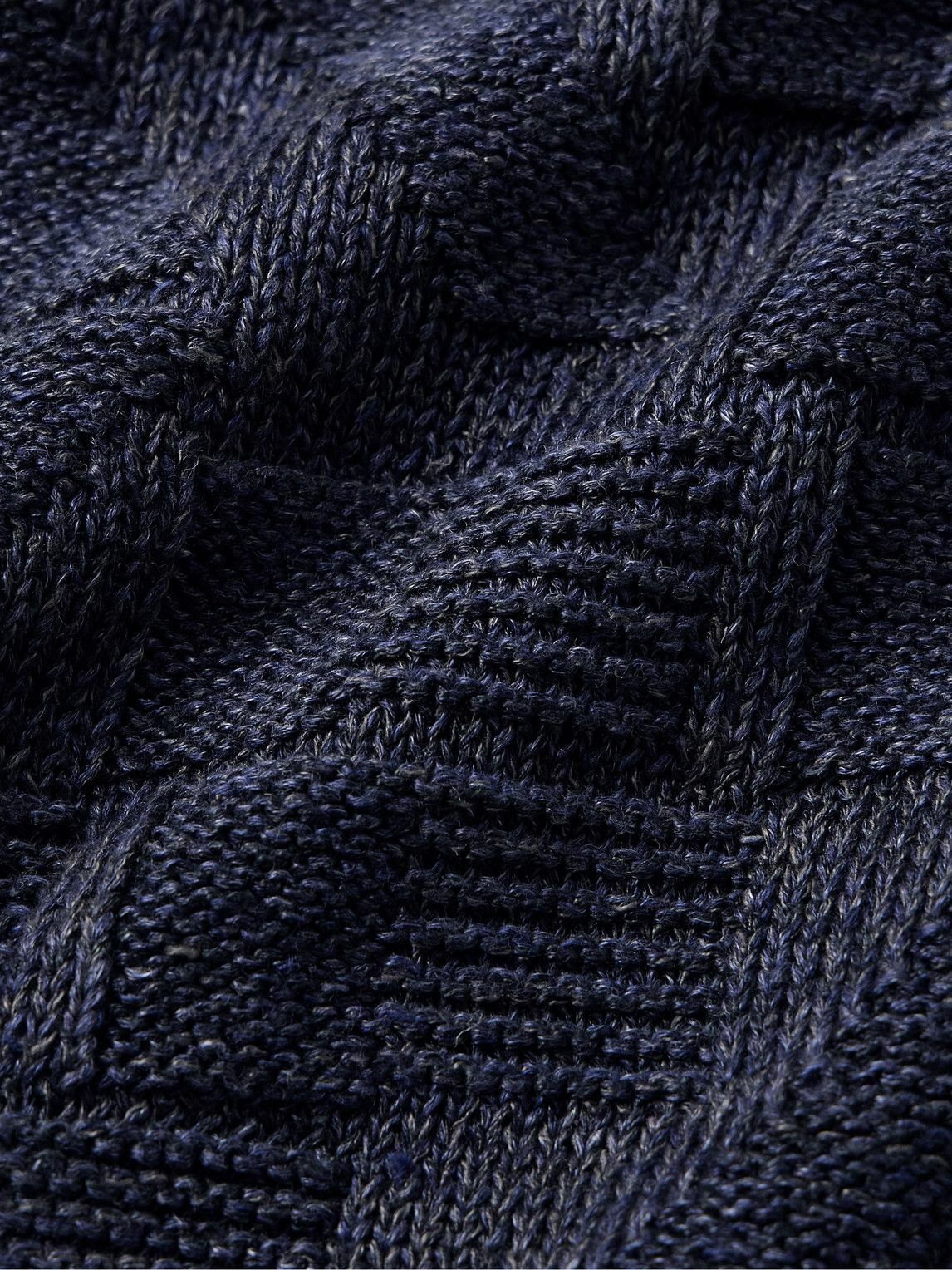 Inis Meáin - Claíochaí Linen Sweater - Blue Inis Meáin