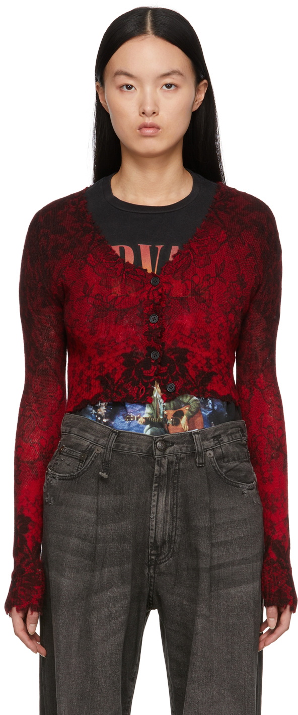 R13 Red Baby Lace Cardigan R13
