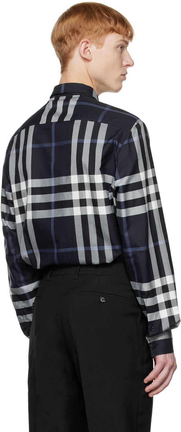 Burberry Navy Check Shirt Burberry