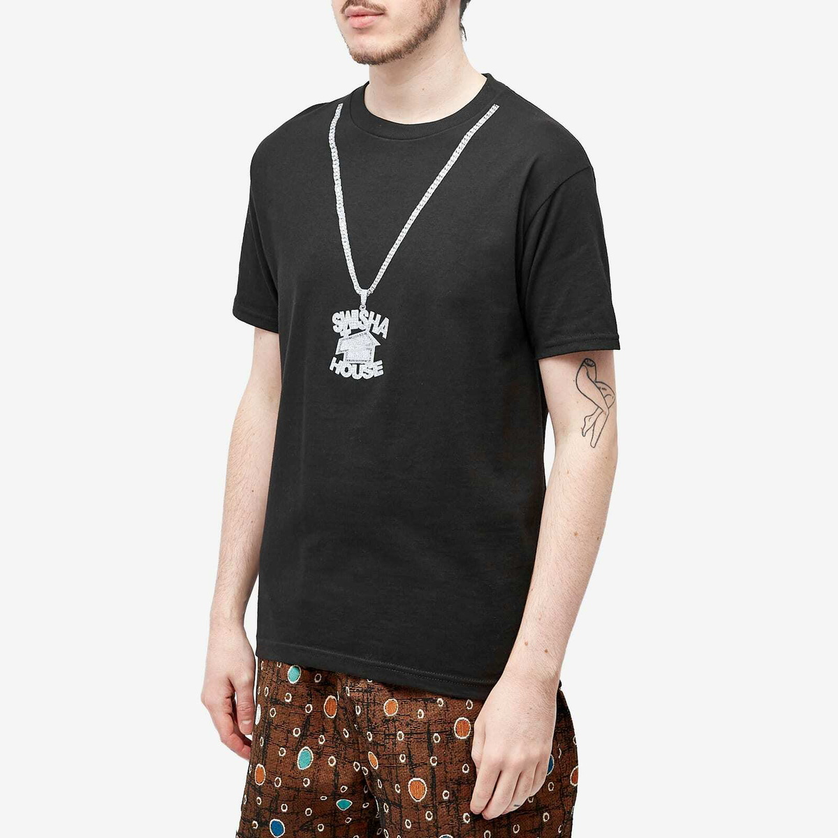 Pleasures Men's Swishahouse Chain T-Shirt in Black PLEASURES