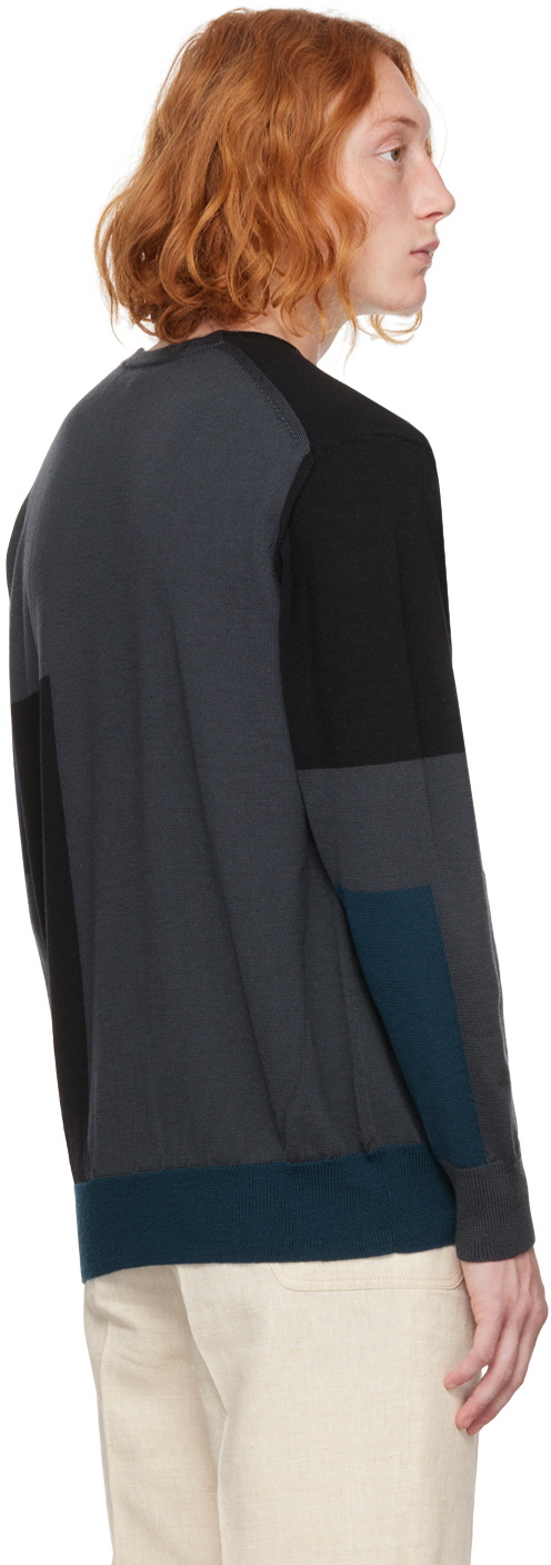 Comme des Garçons Homme Black Colorblocked Sweater Comme des Garcons Homme