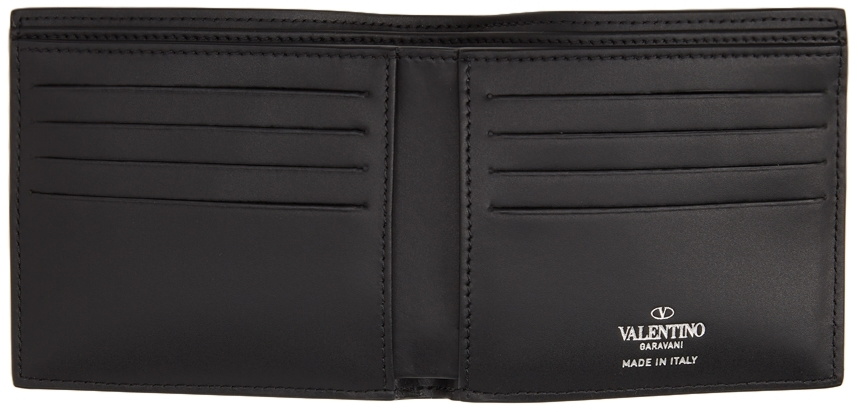 Valentino Garavani Black Monotone 'VLTN' Wallet Valentino Garavani