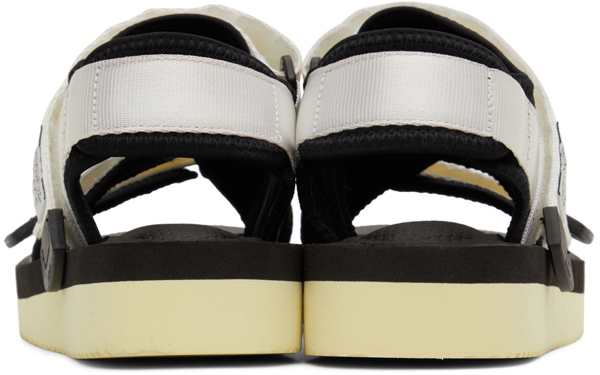 Suicoke White & Black KISEE-V Sandals Suicoke