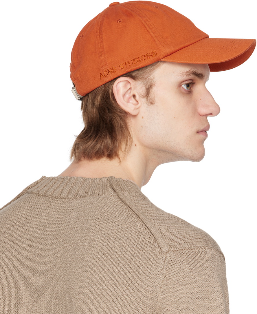 Acne Studios Orange Baseball Cap Acne Studios