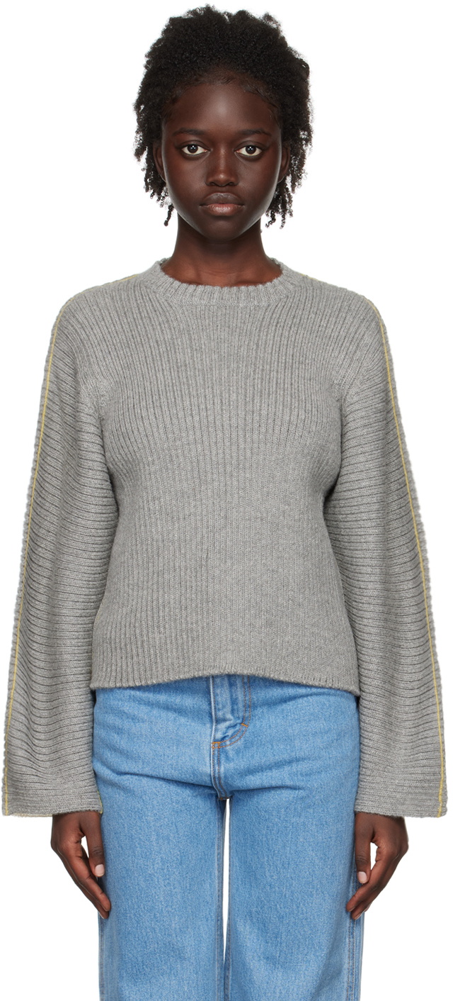 Eckhaus Latta Gray & Off-White Ash Sweater Eckhaus Latta