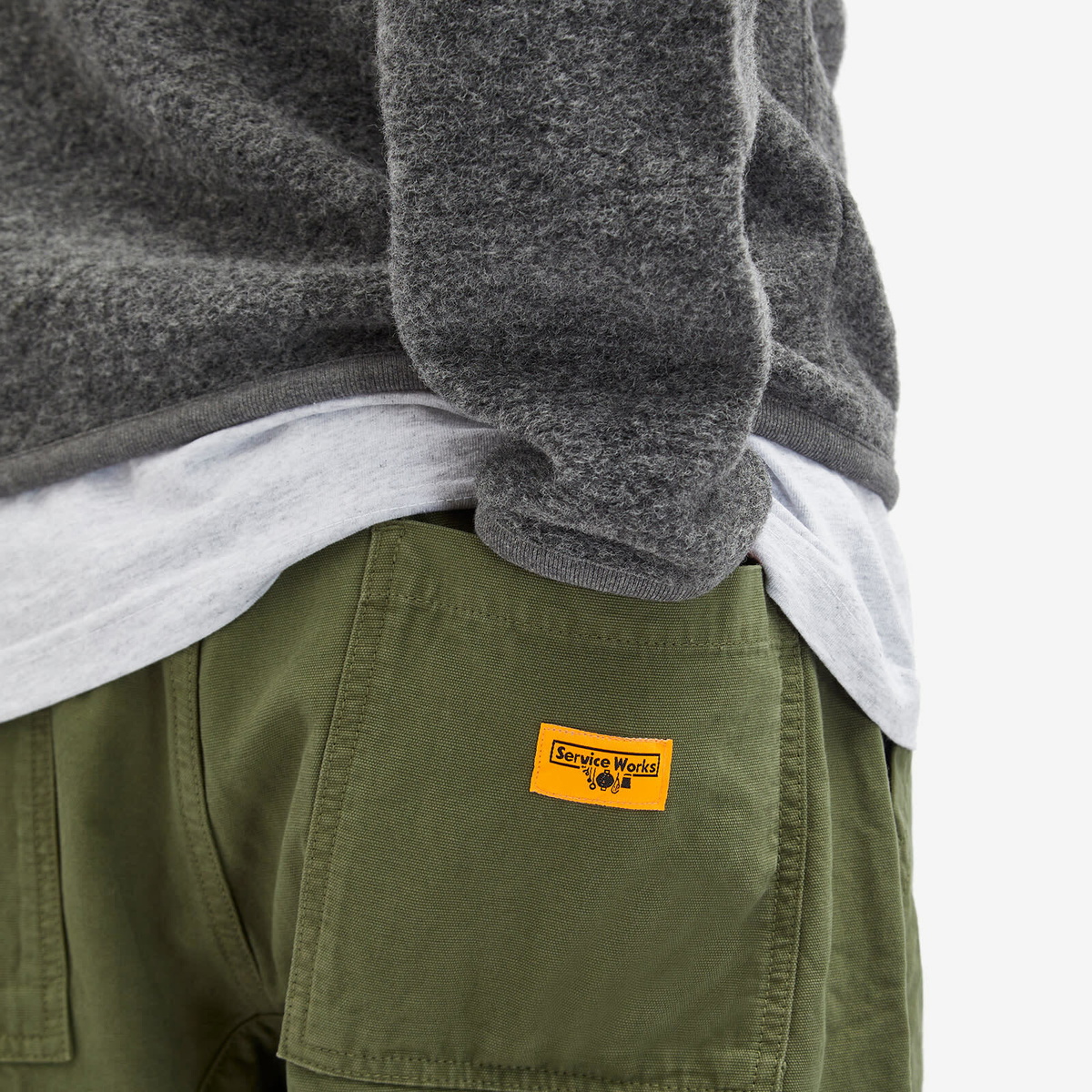 Service Works Men's Classic Canvas Chef Pants in Olive Service Works