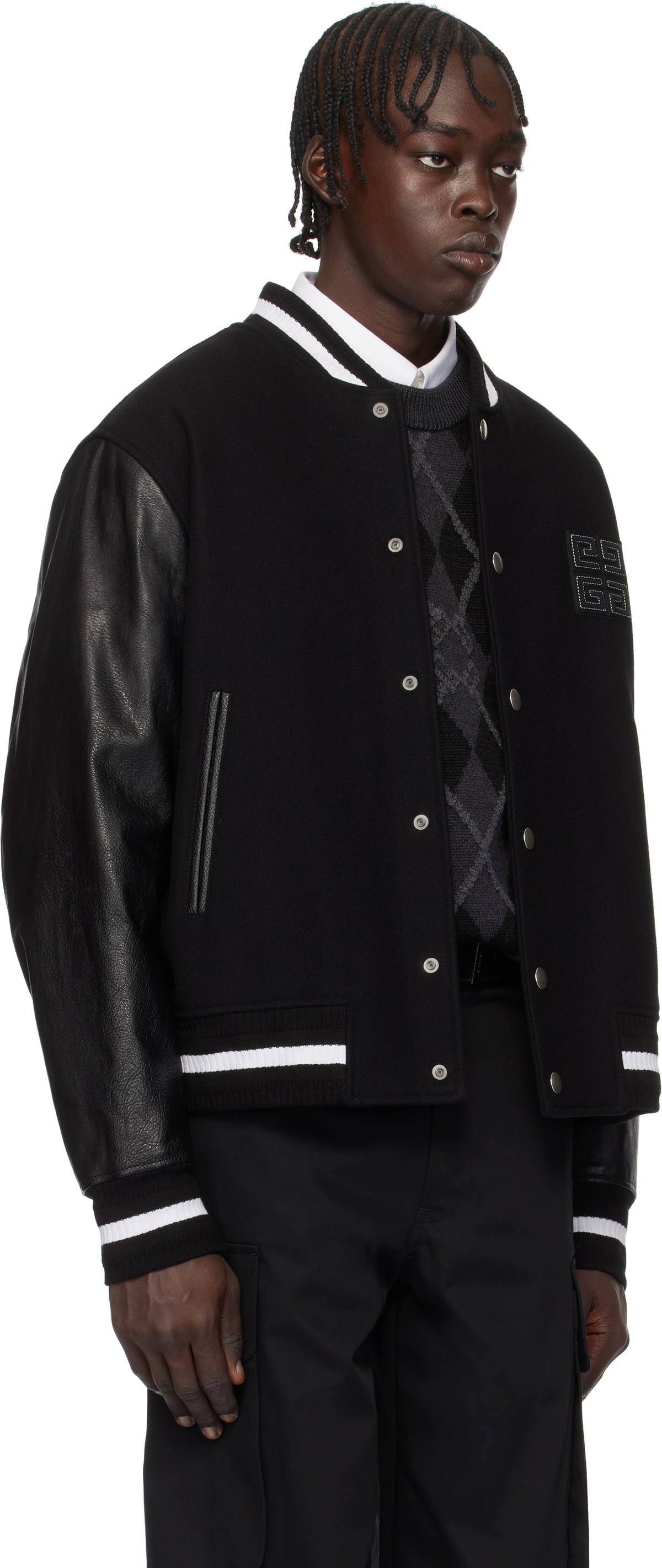 Givenchy Black 4G Varsity Bomber Jacket Givenchy