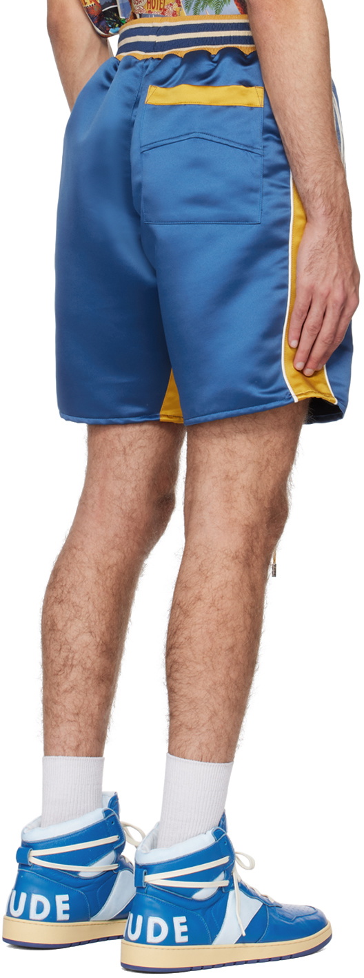 Rhude Blue & Yellow Souvenir Shorts Rhude