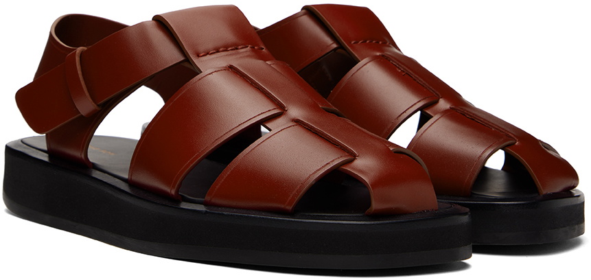 The Row Red Fisherman Flat Sandals The Row