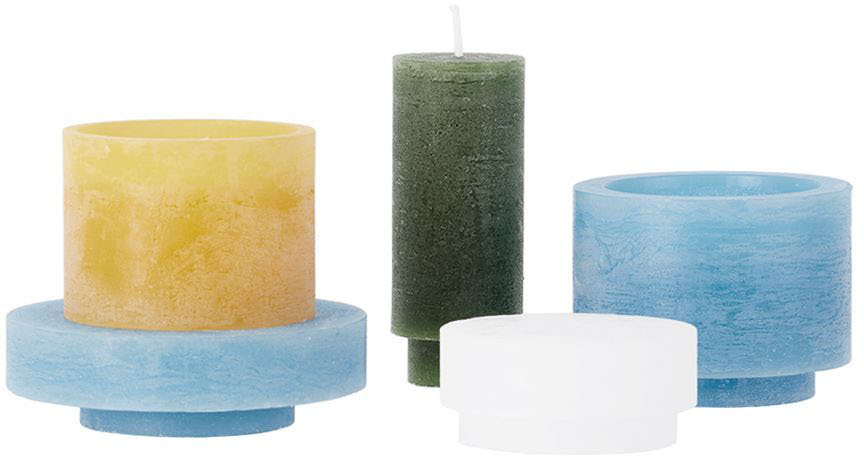 Stan Editions Yellow & Blue Stack 03 Candle Set