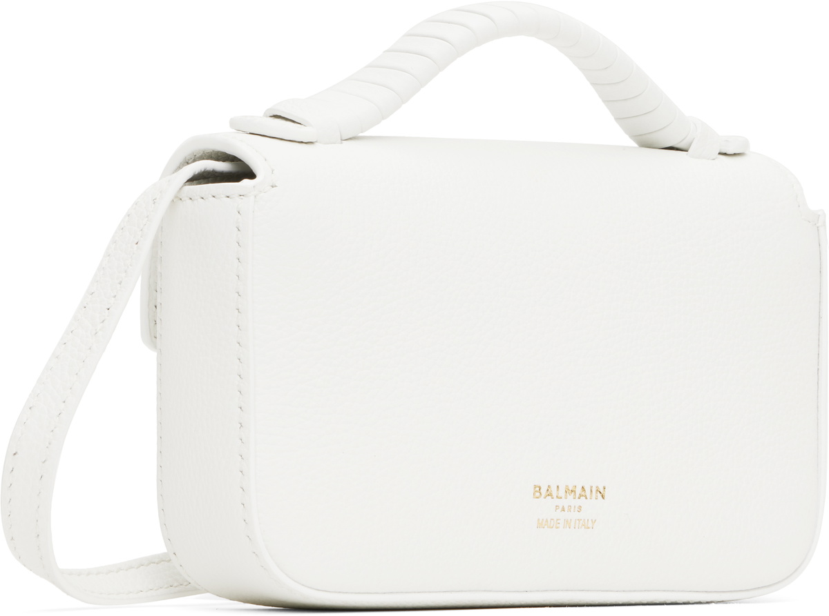 Balmain White B-Buzz 17 Bag Balmain