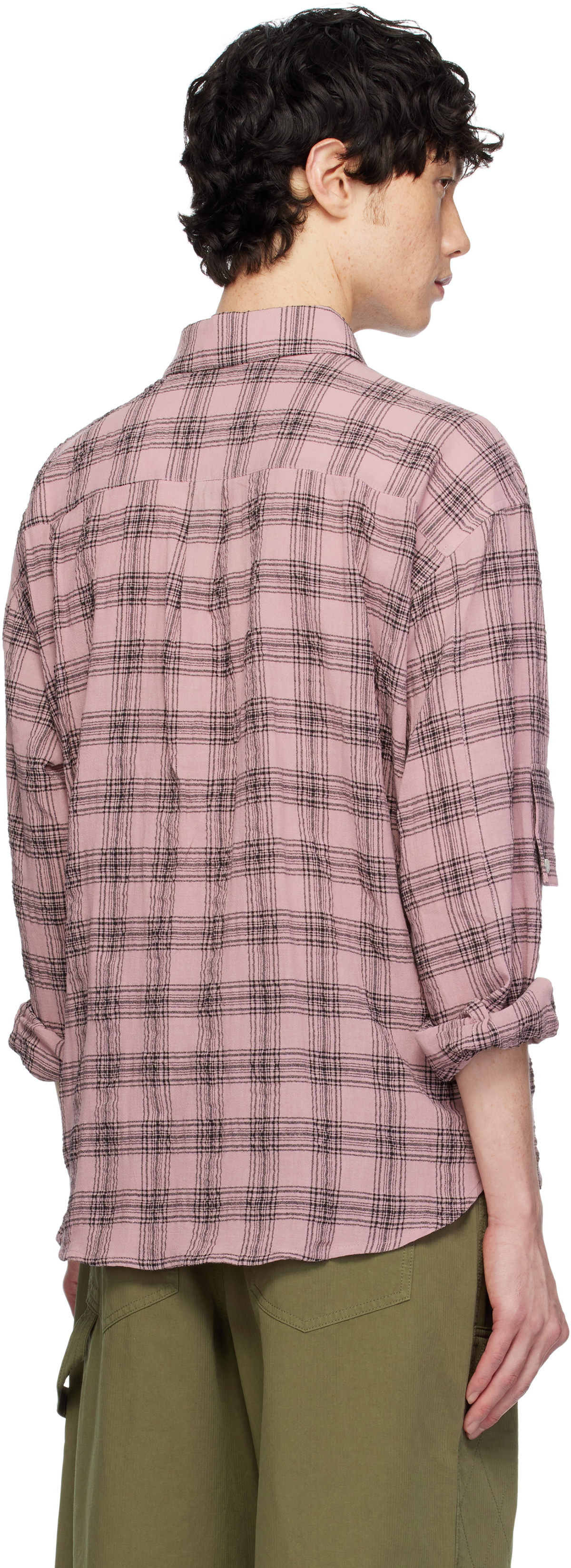 AFTER PRAY Pink Over Check Bright Shirt AFTER PRAY