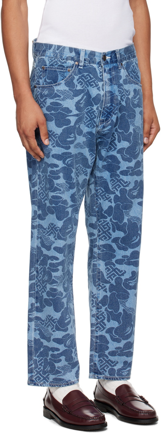 BAPE Blue Asia Camo Jeans A Bathing Ape
