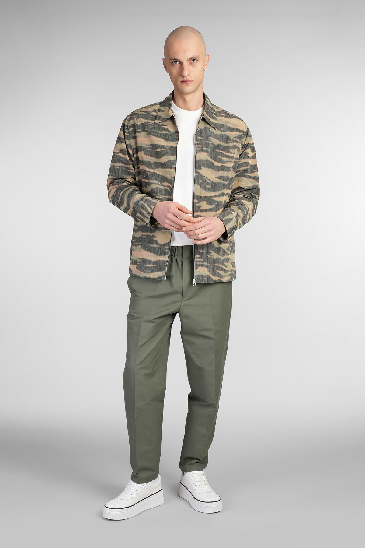 Jil Sander Trousers 06 Pants In Green Cotton Jil Sander