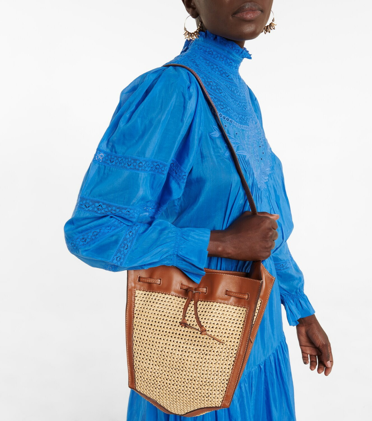 Isabel Marant - Buky leather-trimmed bucket bag Isabel Marant