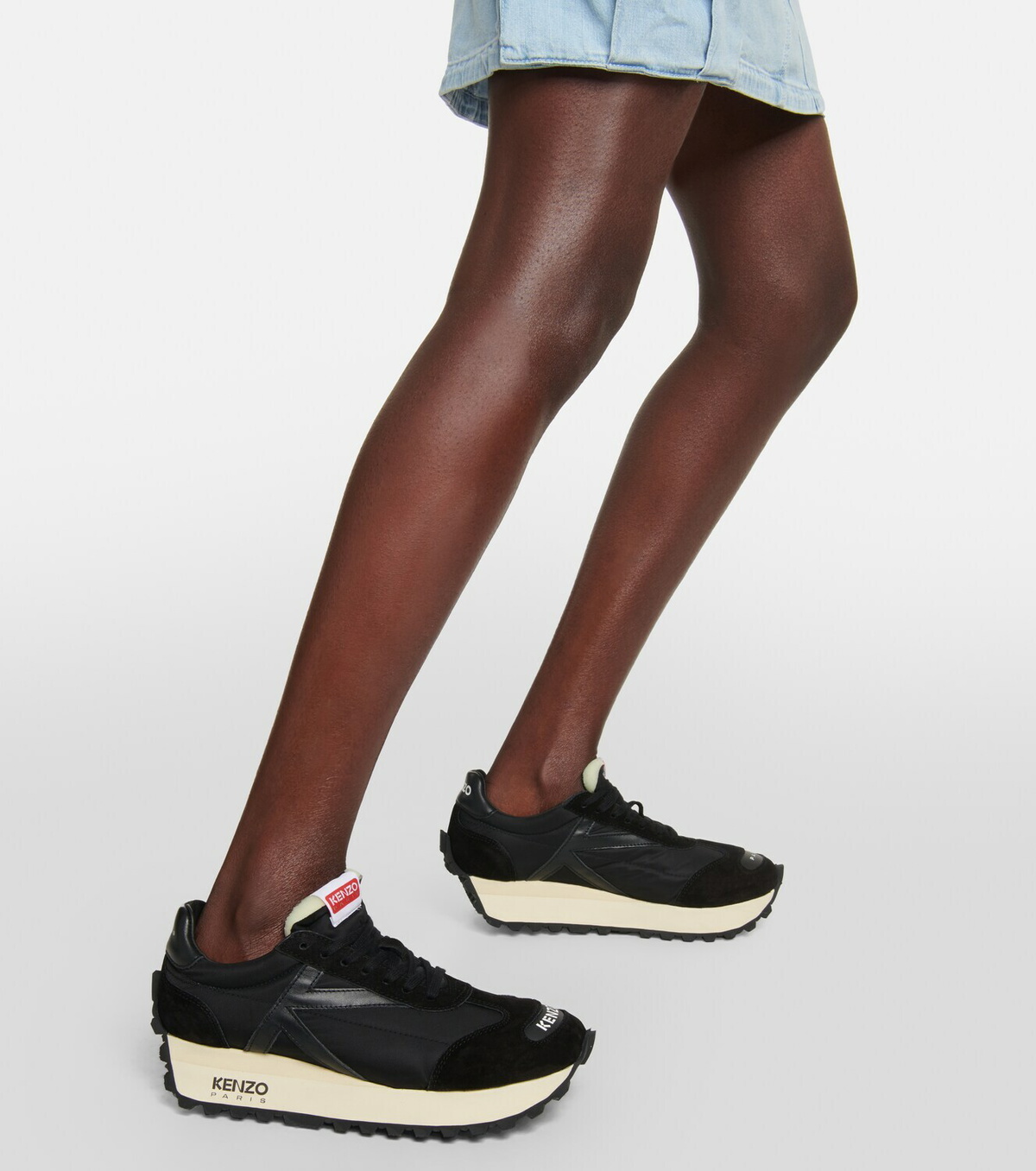 Kenzo - Leather-trimmed sneakers Kenzo