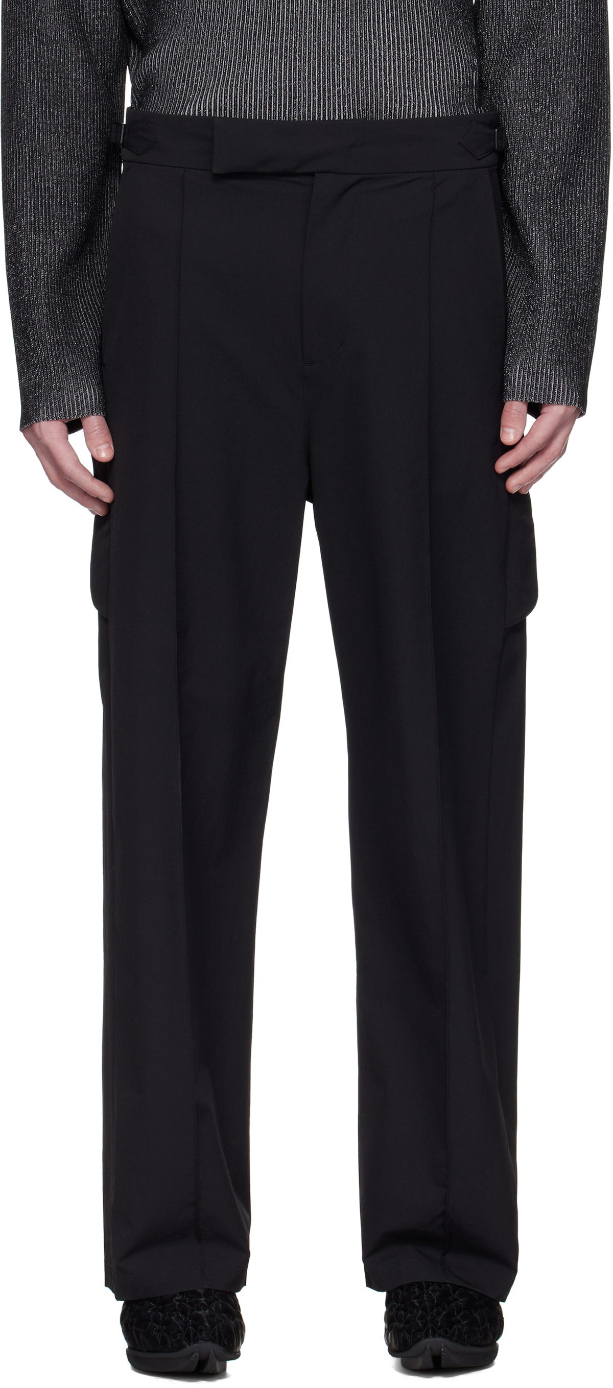 A. A. Spectrum Black Dapper Cargo Pants A. A. Spectrum