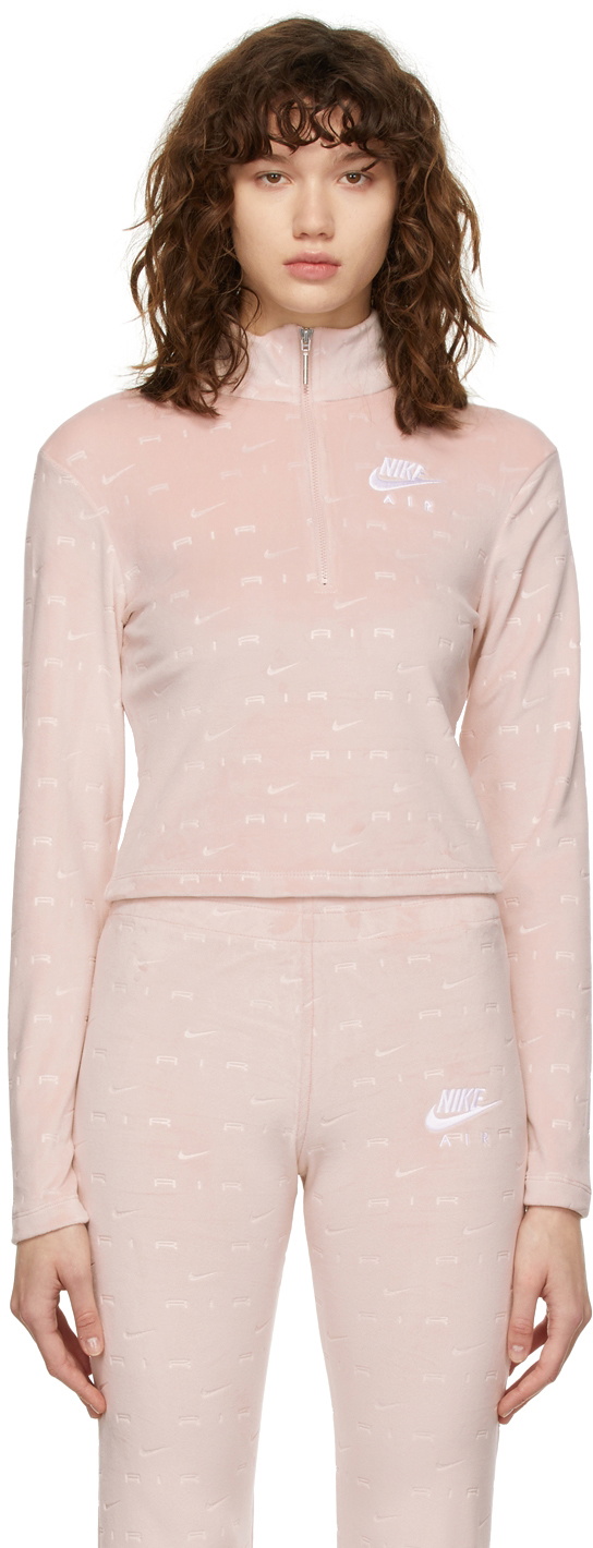 Nike Pink Velour Air Zip Jacket Nike