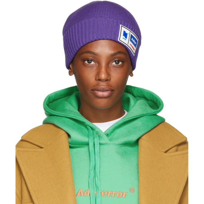 ADER error Purple Tetris Label Beanie ADER error