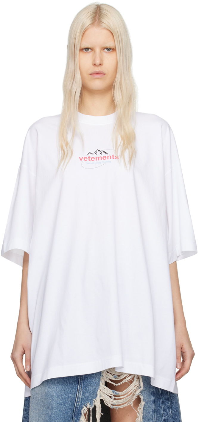 VETEMENTS White Spring Water T-Shirt Vetements