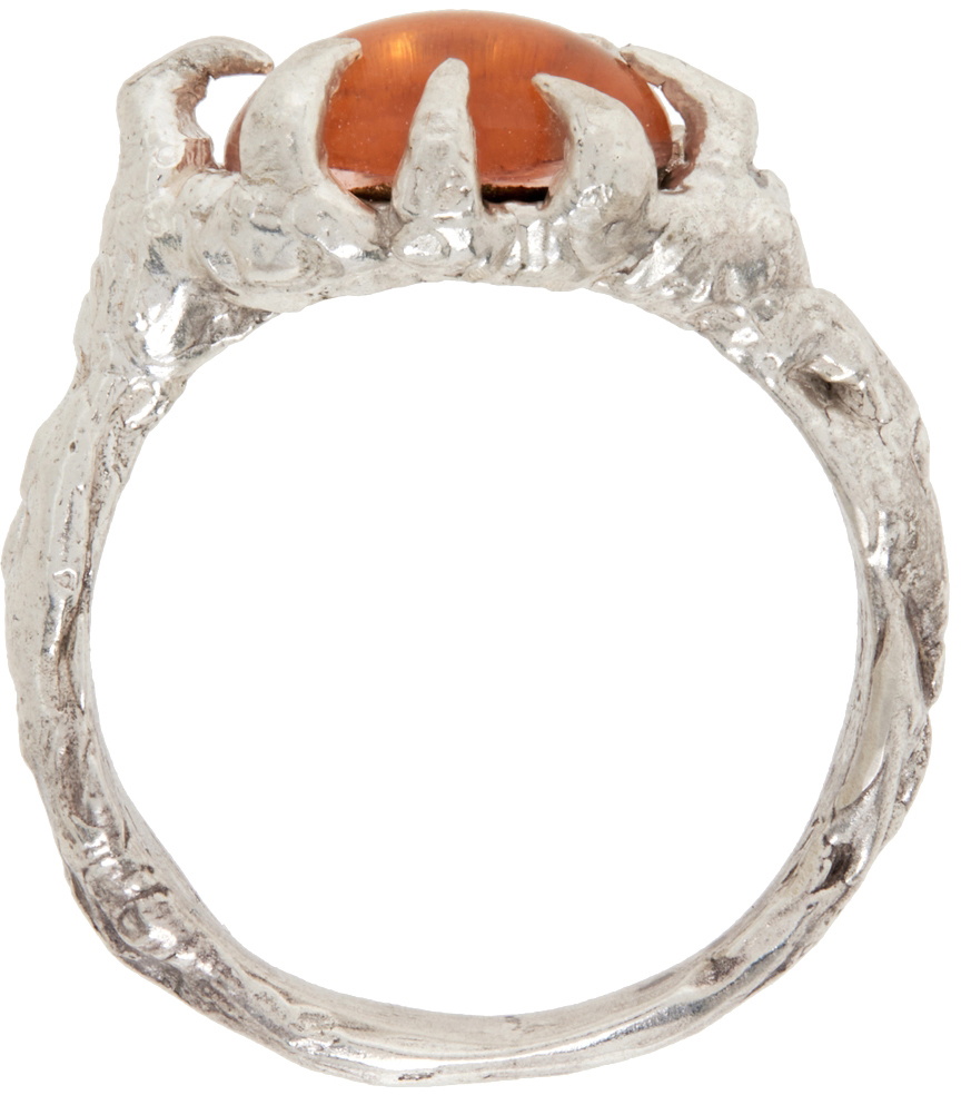 Harlot Hands SSENSE Exclusive Silver Turmoil Ring Harlot Hands
