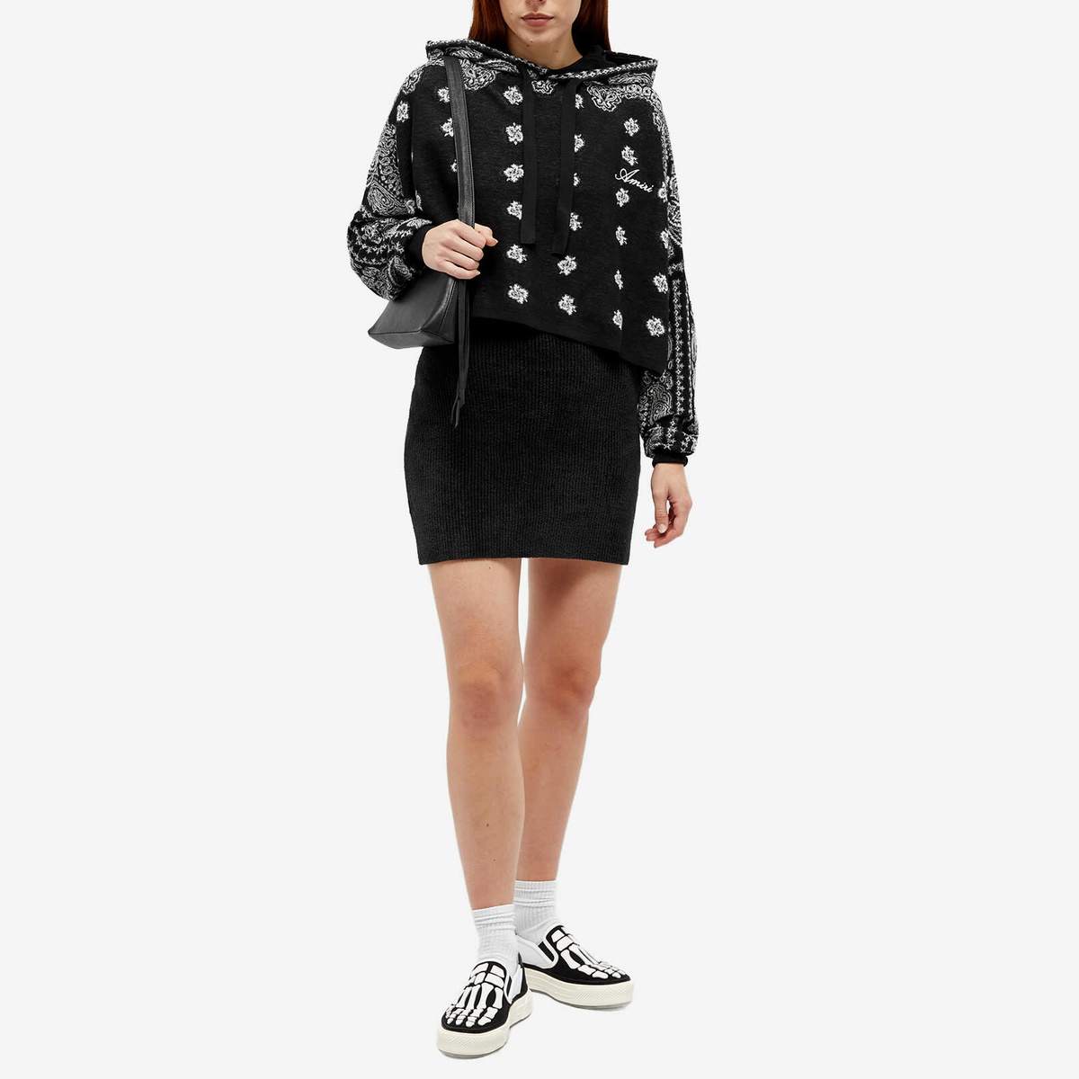 AMIRI Women's Bandana Pattern Knitted Hoodie Amiri