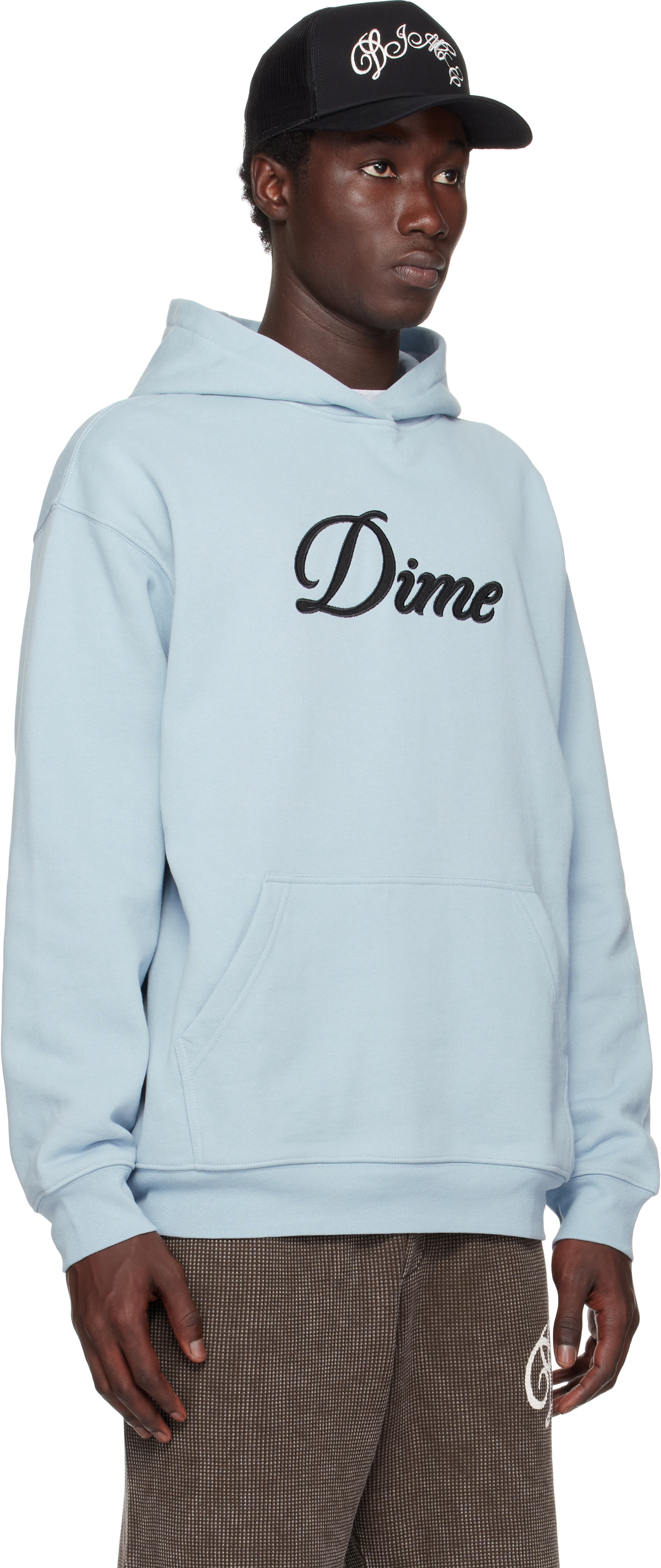 Dime Blue Cursive Hoodie Dime