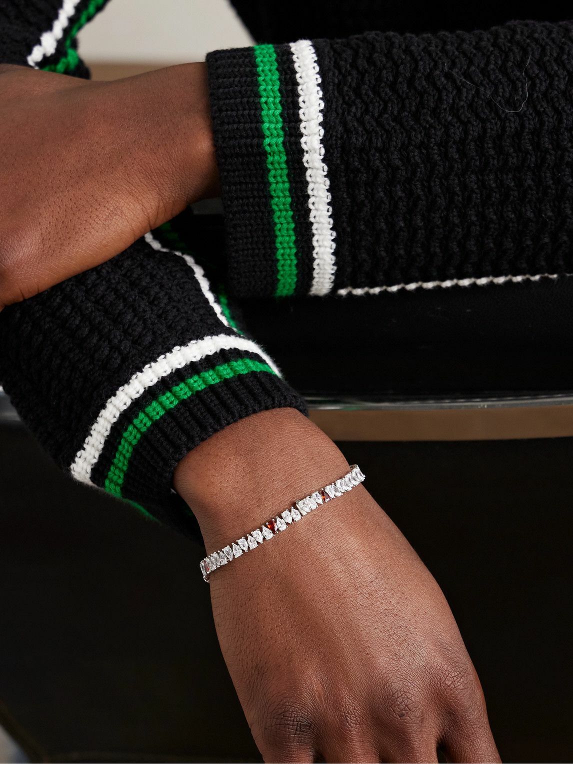 Hatton Labs - Sterling Silver Laboratory-Grown Crystal Bracelet ...