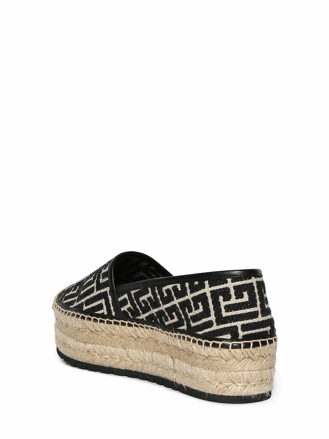 BALMAIN 40mm Alex Monogram Jacquard Espadrilles Balmain