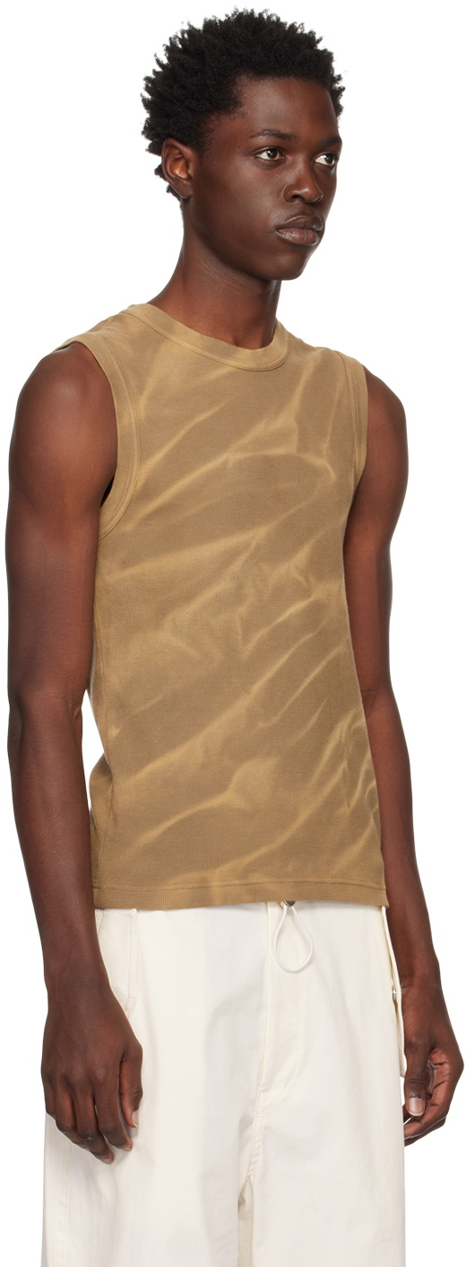 Dion Lee Khaki Crinkle Sunfade Tank Top Dion Lee