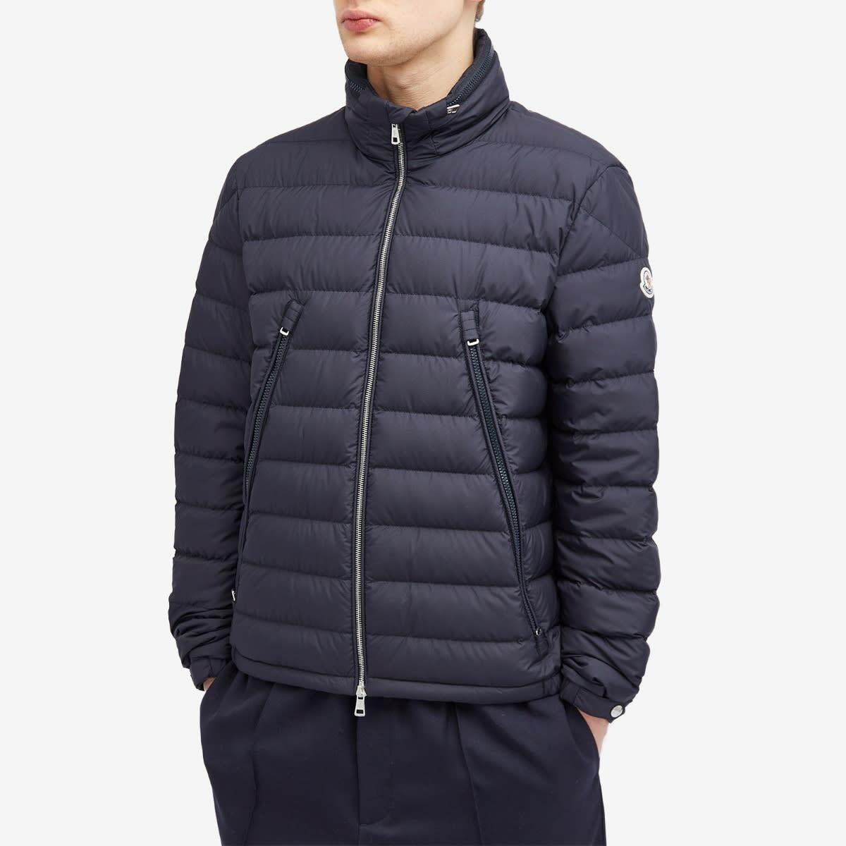 Moncler Men's Alfit Concealed Hood Jacket in Navy Moncler
