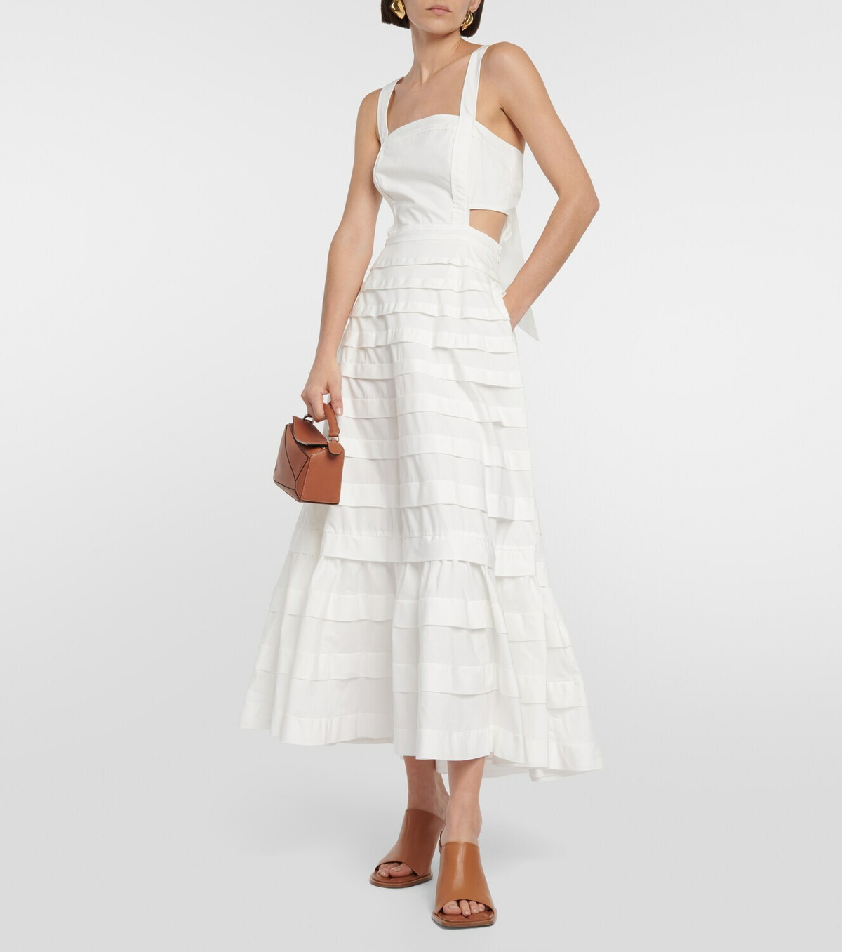 Simkhai Tiered cotton-blend maxi dress Simkhai